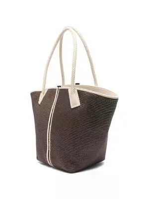 ALEXANDER SMITH Lauren Woven Handle Tote Bag - Brown