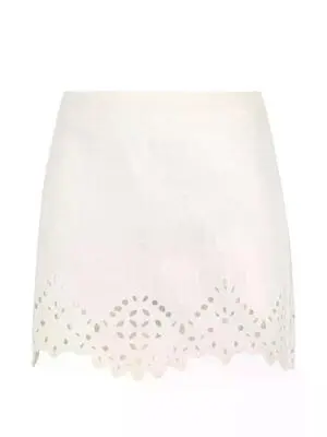 Isabel Marant Eyelet-detail Mini Skirt - White