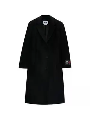 MSGM Single-breasted Coat - Black