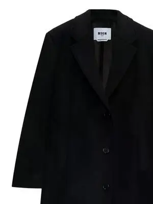 MSGM Single-breasted Coat - Black