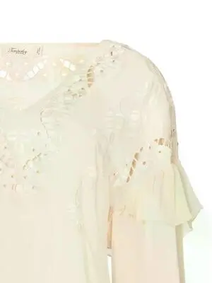 TEMPERLEY LONDON Daphne Ruffled Embroidered Blouse