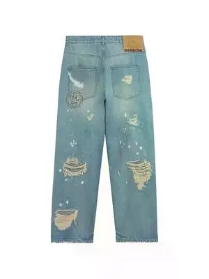 BARROW Oversized Ripped And Embellished Denim