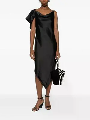 IRO PARIS Thiana Asymmetric Midi Dress - Black