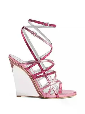 Dsquared2 Metallic Strappy Wedge Sandals