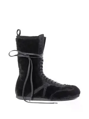 ANN DEMEULEMEESTER Shearling Lace-up Sneakers