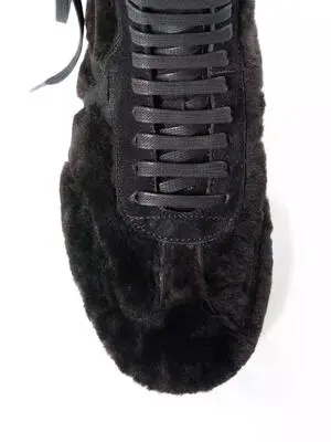ANN DEMEULEMEESTER Shearling Lace-up Sneakers
