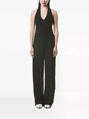 THOM KROM V-neck Sleeveless Jumpsuit - Black