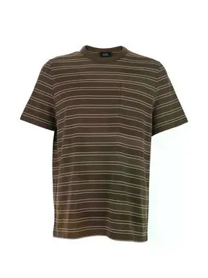 A.p.c. Striped-pattern T-shirt - Brown