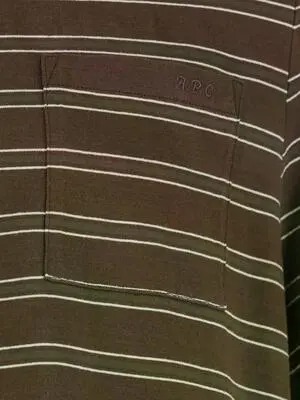 A.p.c. Striped-pattern T-shirt - Brown