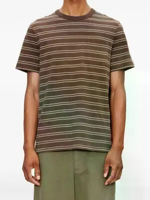 A.p.c. Striped-pattern T-shirt - Brown