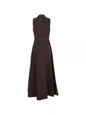 P.a.r.o.s.h Sleeveless Belted Dress - Brown