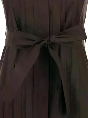 P.a.r.o.s.h Sleeveless Belted Dress - Brown