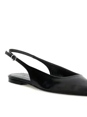 AeydĒ Annora Pointed Flat Pumps - Black