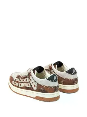 Amiri Skel Stud Low Lace-up Sneakers - Brown