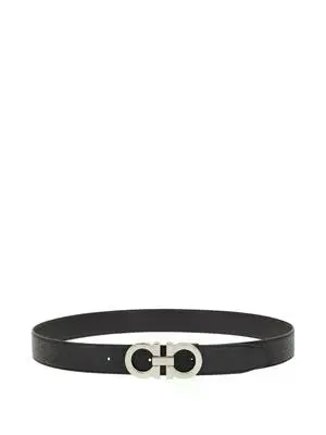 FERRAGAMO Reversible Gancini Buckle Belt - Black