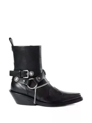Women's Black Chains Boots