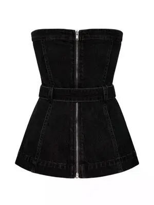 REFORMATION Collins Belted Denim Top