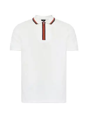 Paul Smith Striped Polo Shirt - White