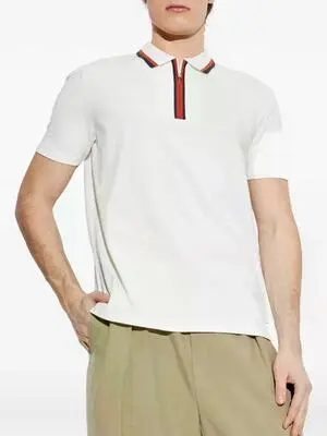 Paul Smith Striped Polo Shirt - White