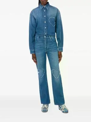 Moschino Heart-detail Denim Jeans - Blue
