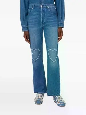Moschino Heart-detail Denim Jeans - Blue