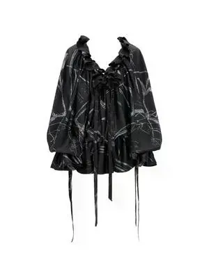 ANN DEMEULEMEESTER Printed Ruffled Mini Dress