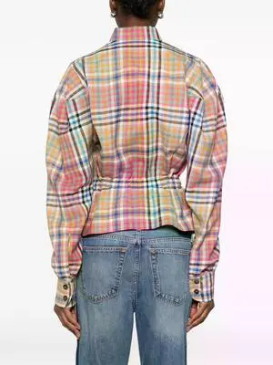 VIVIENNE WESTWOOD Plaid Button Front Top