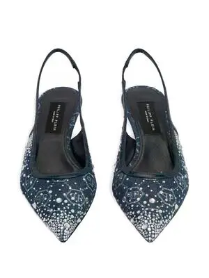 Philipp Plein Monogram Strass Heeled Pumps