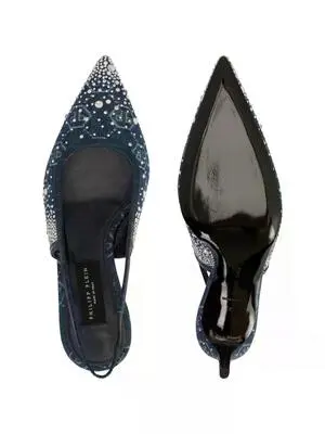 Philipp Plein Monogram Strass Heeled Pumps