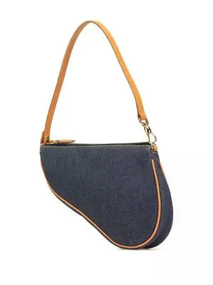 Dior 2001 Mini Denim Saddle Pochette - Blue