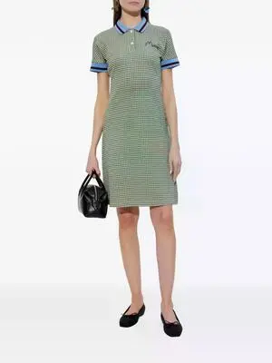 Marni Check Polo-collar Mini Dress