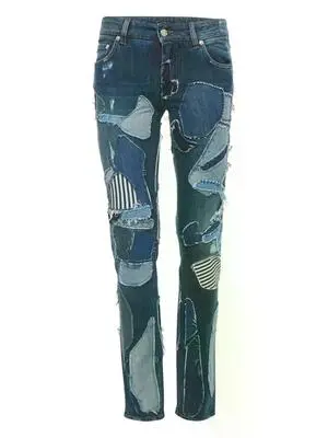 Dolce & Gabbana Patchwork Skinny Jeans - Blue