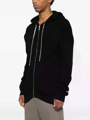 Rick Owens Hooded Zip-up Cardigan - Black