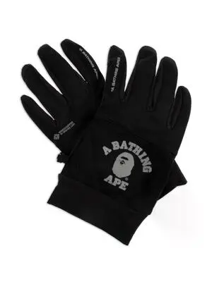 A BATHING APE Logo-print Gloves - Black