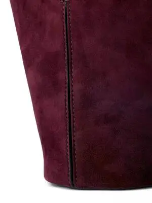 Chloé Sculptural Handle Suede Clutch