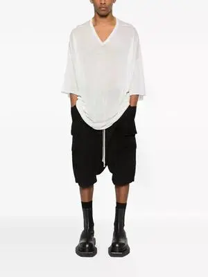 Rick Owens Cretch Cargo-pocket Drawstring Shorts - Black