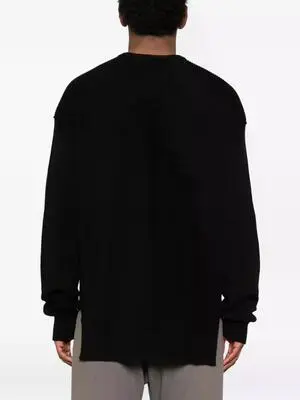 Rick Owens Jumbo Long Sleeve Crewneck Sweater - Black