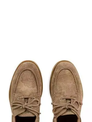 Etro Printed Suede Boat Shoes