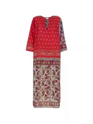 P.a.r.o.s.h Paisley-pattern V-neck Midi Dress