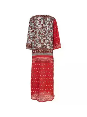 P.a.r.o.s.h Paisley-pattern V-neck Midi Dress