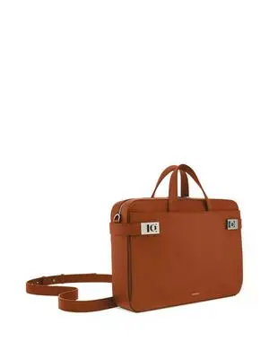 FERRAGAMO Gancini Buckles Briefcase - Brown