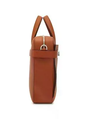 FERRAGAMO Gancini Buckles Briefcase - Brown