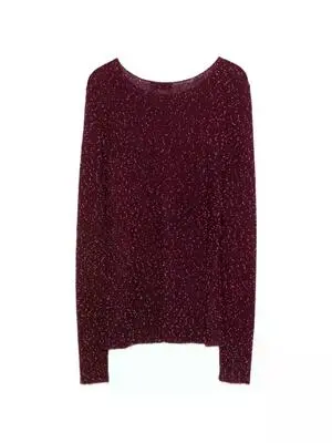 Gabriela Hearst Knitted Shimmer Top - Red