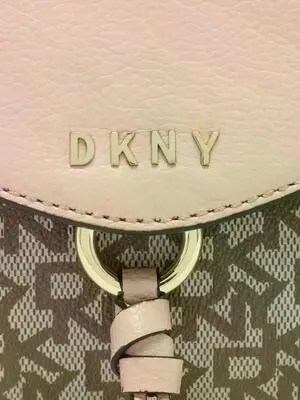 Dkny Monogram Leather Shoulder Bag