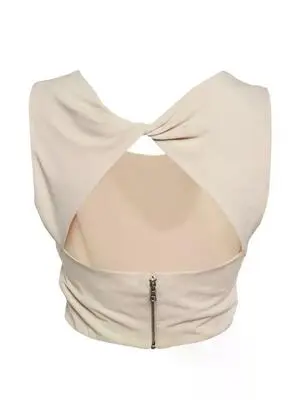 Alice + Olivia Twist Open-back Top