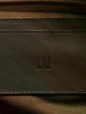 Dunhill Leather And Canvas Zip Pouch