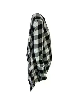 Monse Tartan Asymmetrical Blouse
