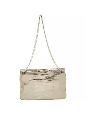 Michael Kors Python-effect Suede Clutch