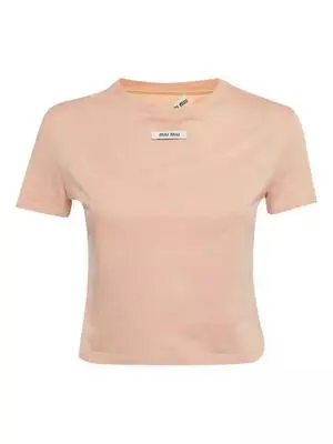 Miu Miu Logo-patch T-shirt