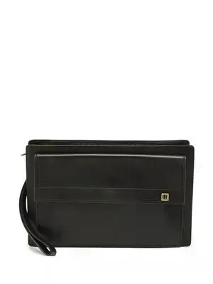 Dunhill Logo-detail Clutch - Black